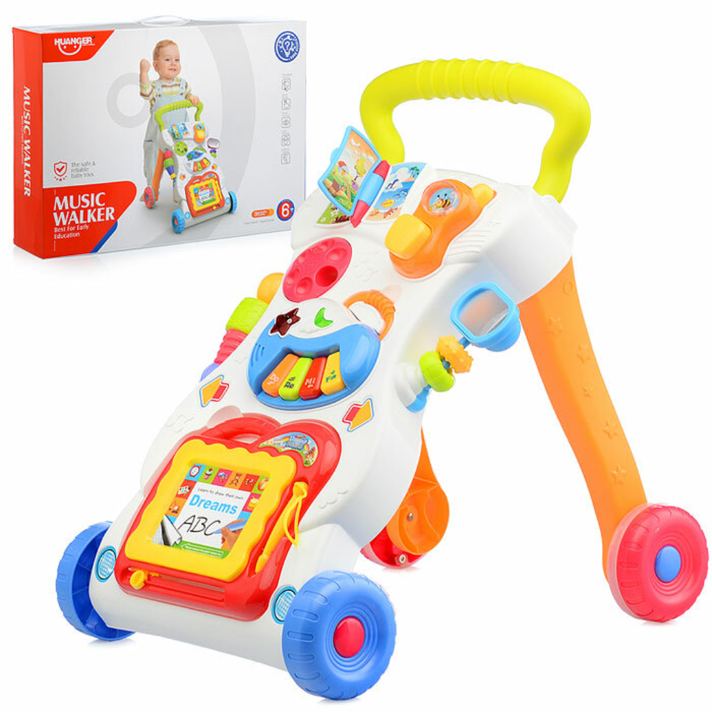 Каталка-ходунки Huanger "Первые шаги" с бизибордом YS280889 от 6 месяцев, разноцветный