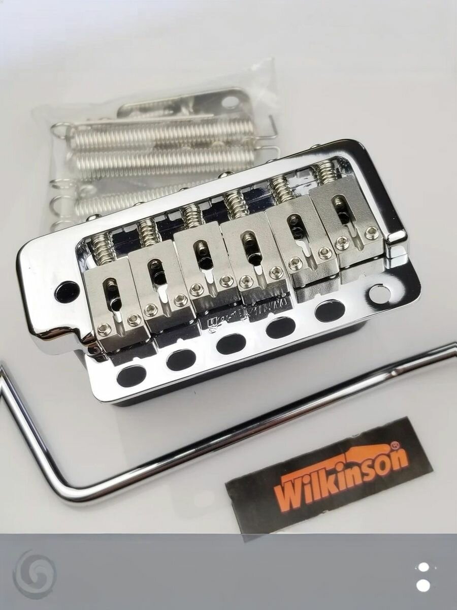Wilkinson WVP6 ST Электрогитара Тремоло Бридж + Седло из нержавеющей стали Хром Серебристый Сделано в Корее