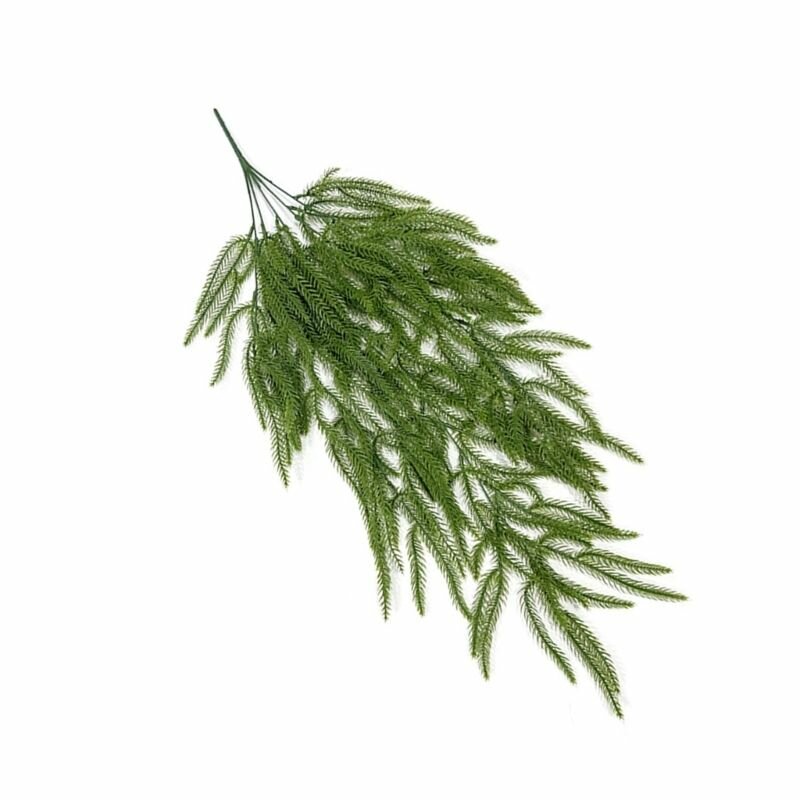 Имитация зеленых растений, хвоя норфолкской сосны, настенные росписи, зеленые виноградные лозы, декоративные композиции-Настенный декор из сосновых иголок Норфолка