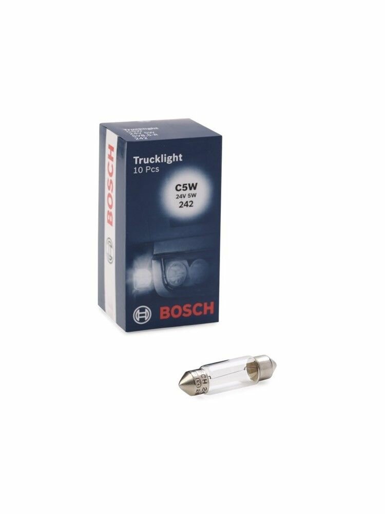Лампа накаливания сигнальная C5W SV8.5-8 24V 5W BOSCH 1987302507 для а/м MERCEDES-BENZ Citaro (цена за штуку)