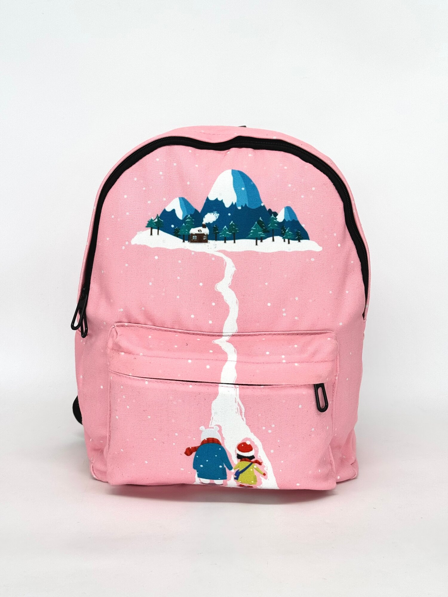 Рюкзак городской Bag&You "Дорога к горному домику", цвет розовый