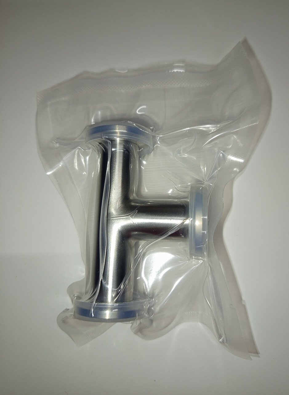Тройник с фланцами, KF50, KF50TE, 31012008, MKV-10311, для вакуумных систем, Yunmu Tech, Китай — фото 1