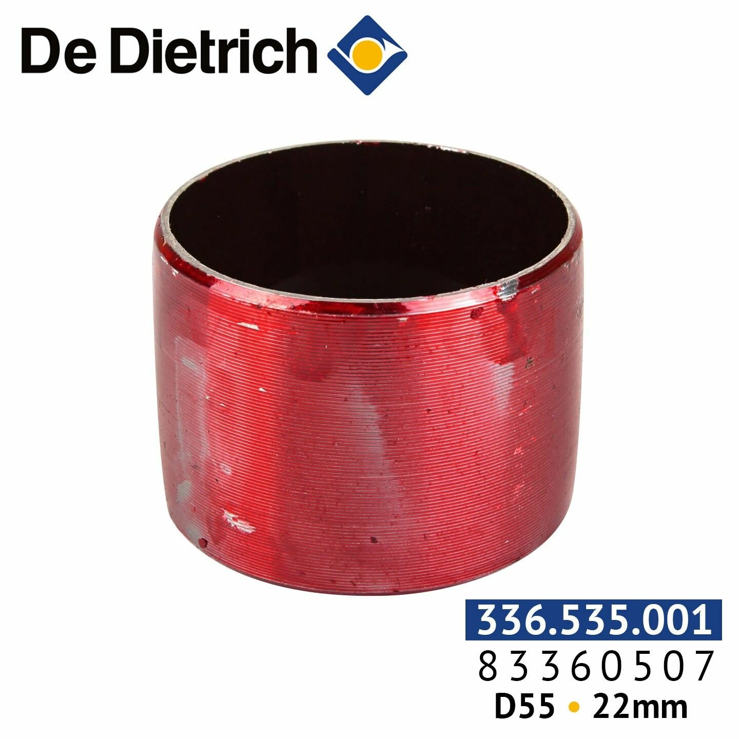 Окрашенный стальной ниппель De Dietrich 83360507 D55,22мм