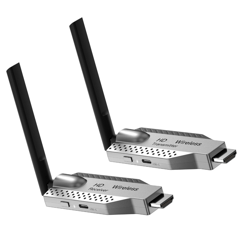 Для HDTV Беспроводной Удлинитель 4K Трансивер 50 Метрового диапазона Алюминиевый Дизайн Для Домашнего Кинотеатра И Конференции