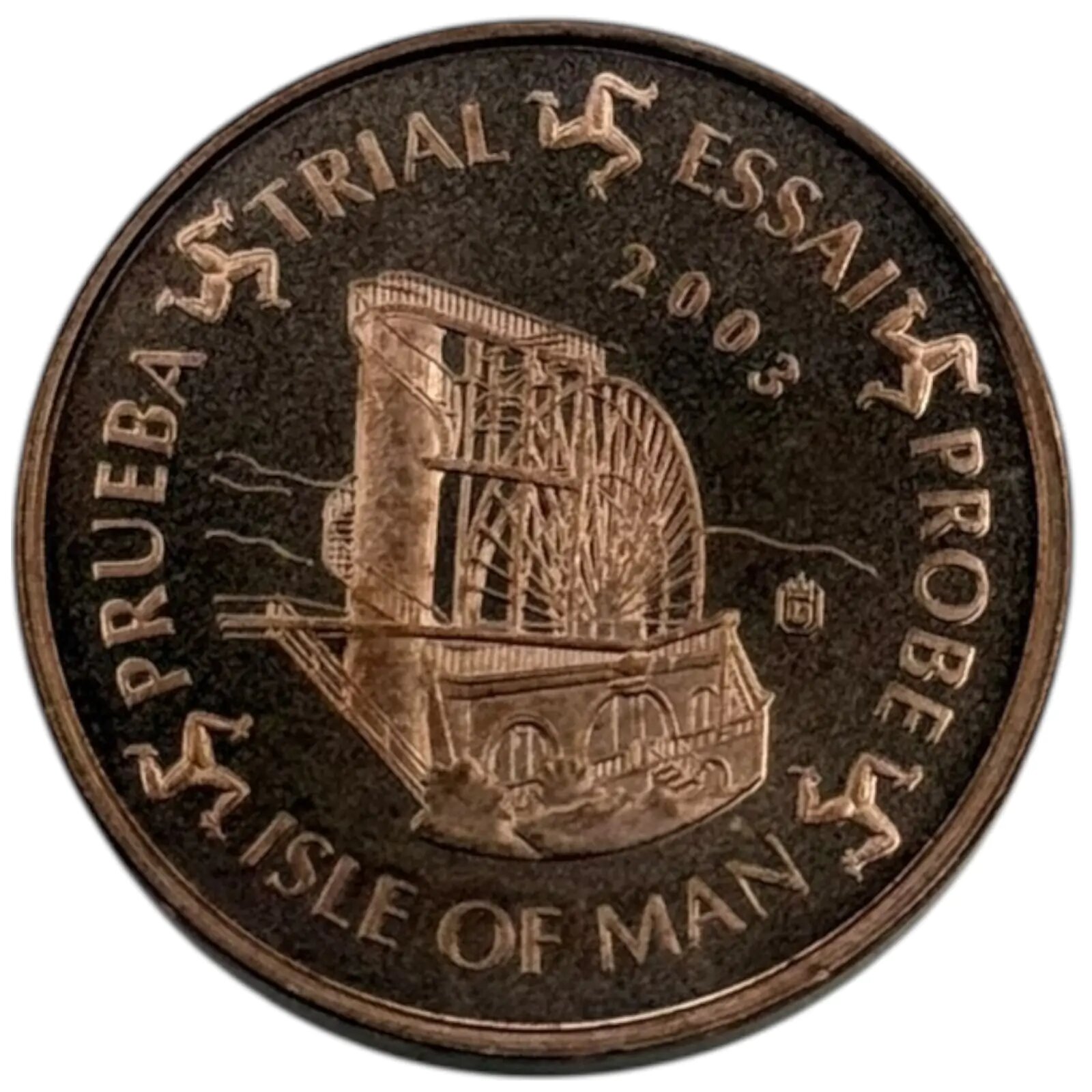 Остров Мэн 2 евроцента 2003 г. Specimen (Проба)