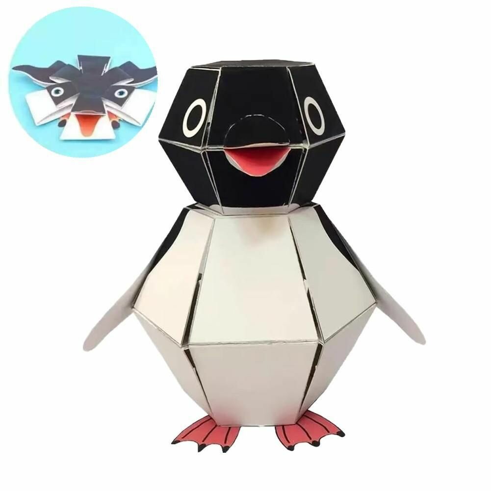 Бомбочка пингвин, прыгающая игрушка из бумаги, DIY набор для складывания оригами, креативная поделка #оригами_пингвин