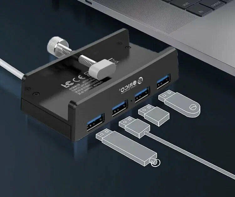 USB-концентратор 3.0, usb-разветвитель-концентратор, 4-портовый металлический
