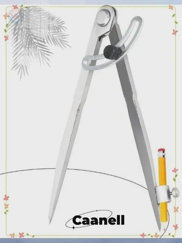 Циркуль разметочный для точной разметки на металле дереве и пластике большой диаметр до 800 мм стальной с никелевым покрытием защитный чехол в комплекте