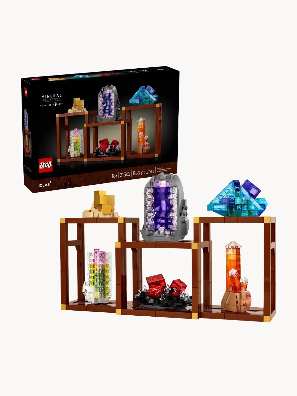 Конструктор LEGO Ideas "Коллекция минералов" 21362, разноцветный, 880 дет.