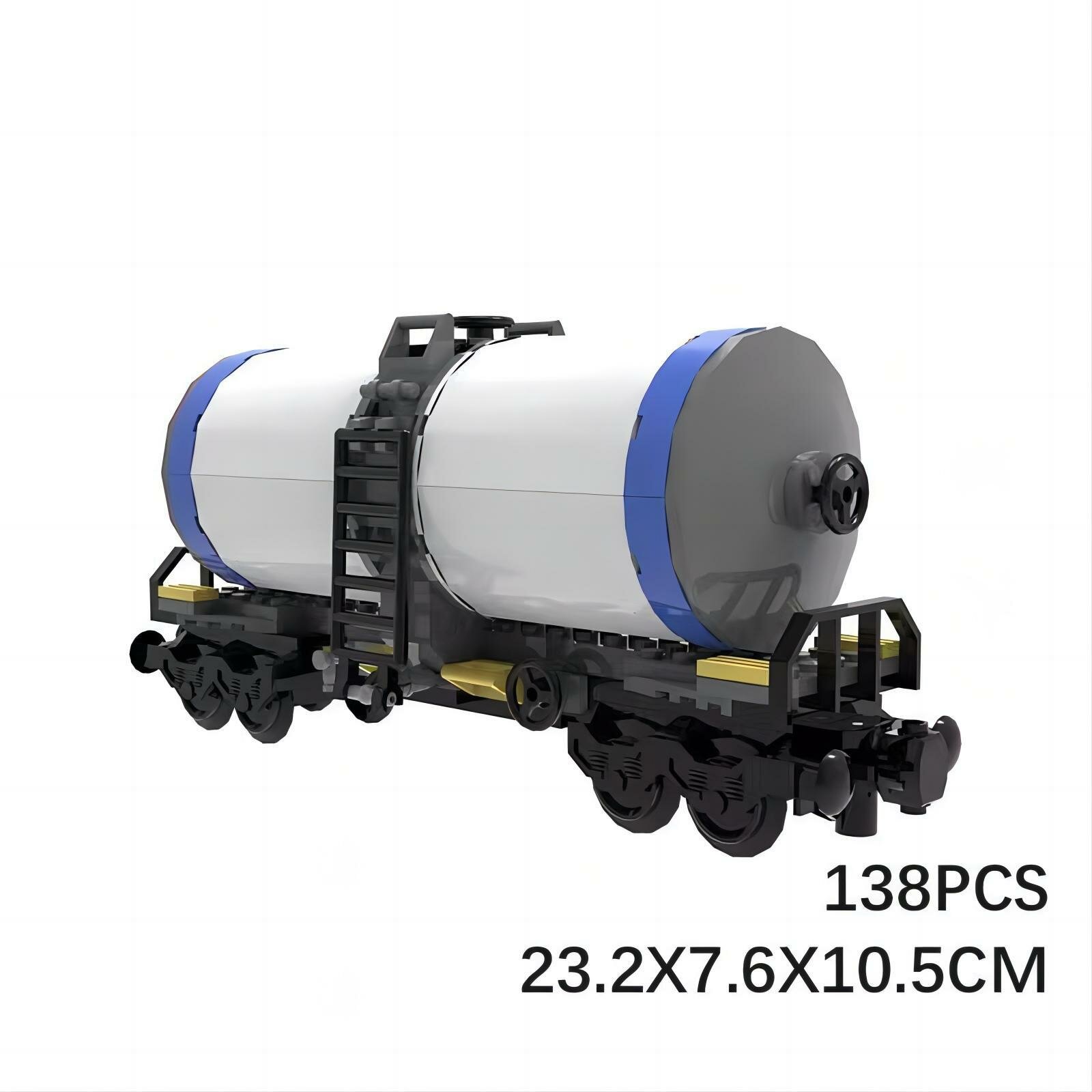 Вагон нефтяного танкера, модифицированный расширенный строительный блок, модель MOC, игрушка