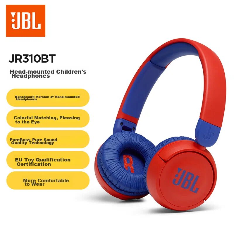 Наушники JBL JR310BT Red, накладные, Bluetooth 5.0, складные