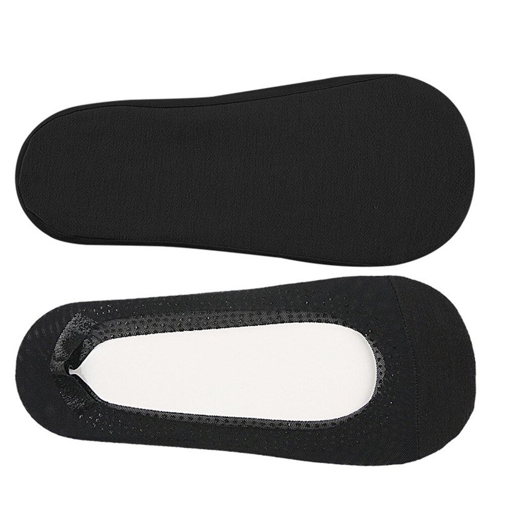 Сетчатые невидимые носки-лодочки с мелким горлышком-черный