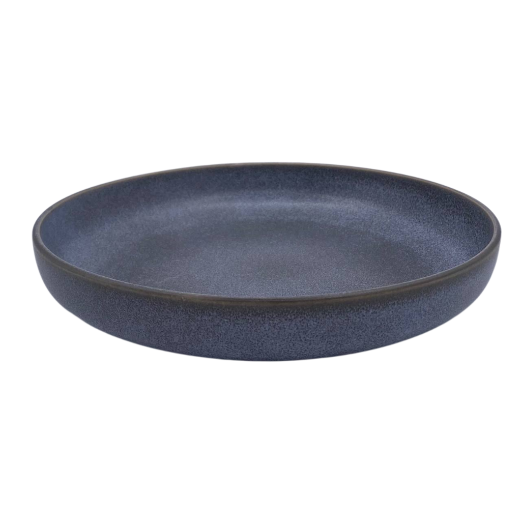 Салатник Kenai Ceramics Nordline 23 см, цвет мокрый асфальт, керамика Stoneware, коллекция Mist