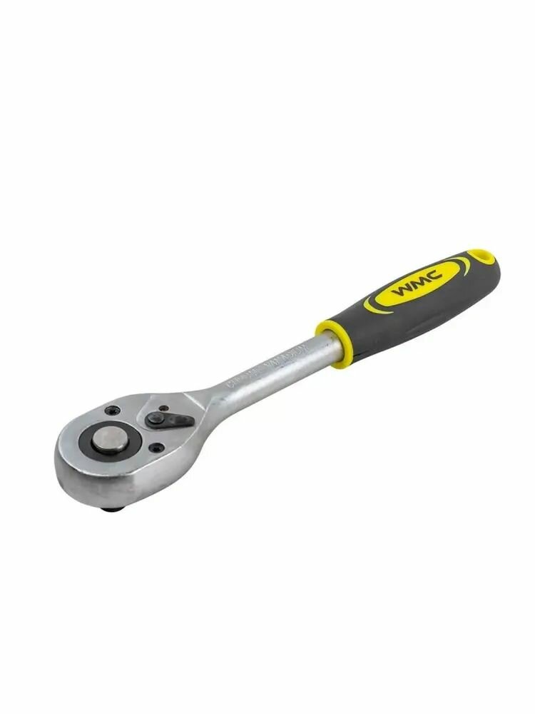 Трещотка реверсивная с двухкомпонентной резиновой рукояткой 1/2' WMC TOOLS