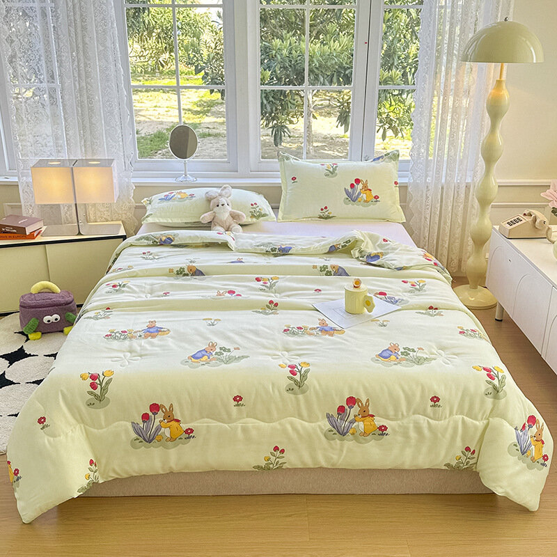 Новое летнее одеяло класса А для матери и ребенка, соевое одеяло Kawaii дофамин, милое одеяло с принтом, впитывающее