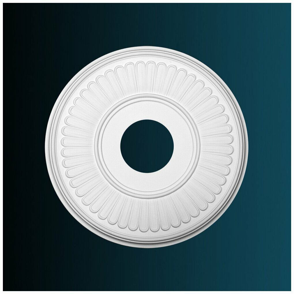 Розетка потолочная из полиуретана Перфект B3067 под покраску 40см в диаметре