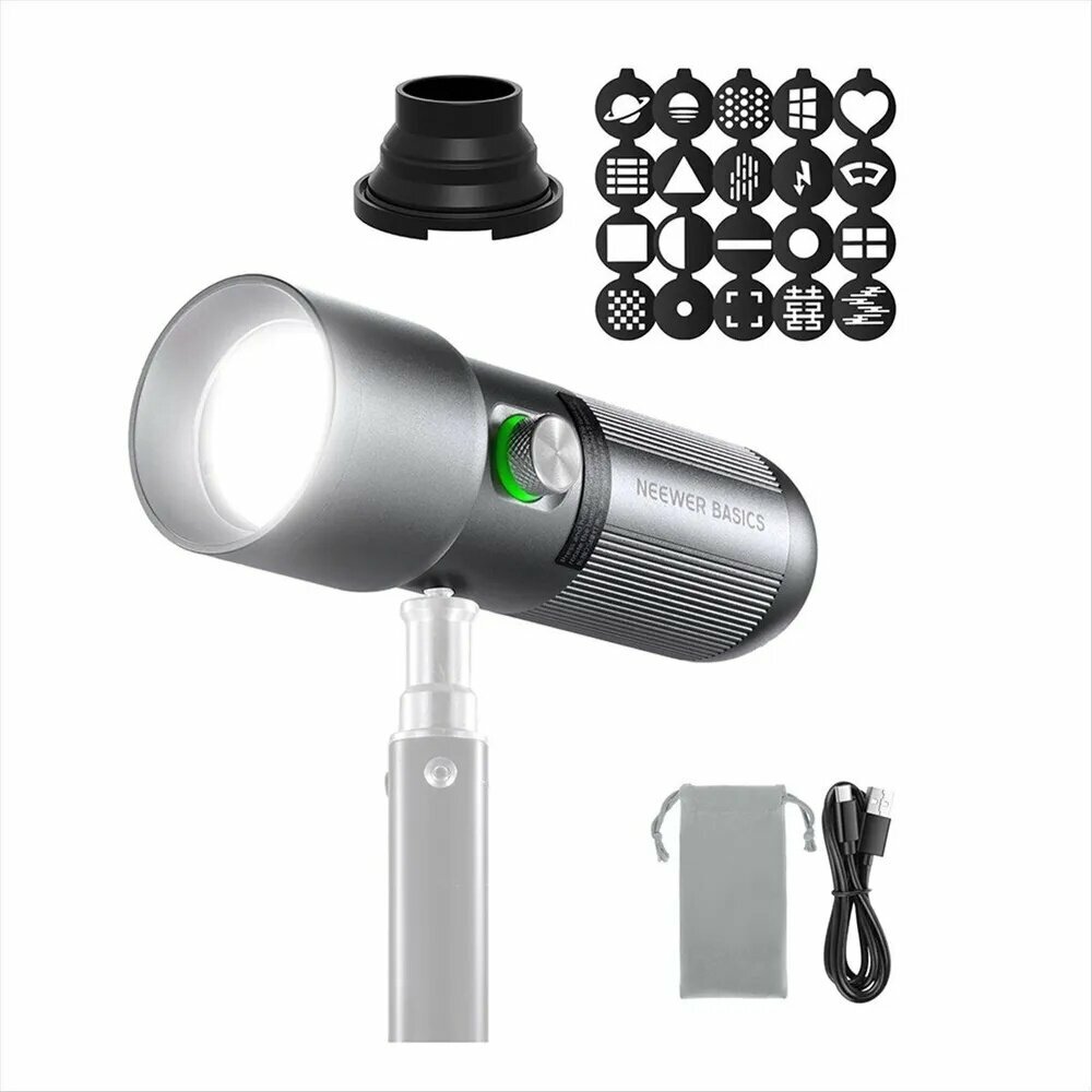 NEEWER FL10 RGB Фотофонарь С 4 Цветами/20 Фильтрами Гобо