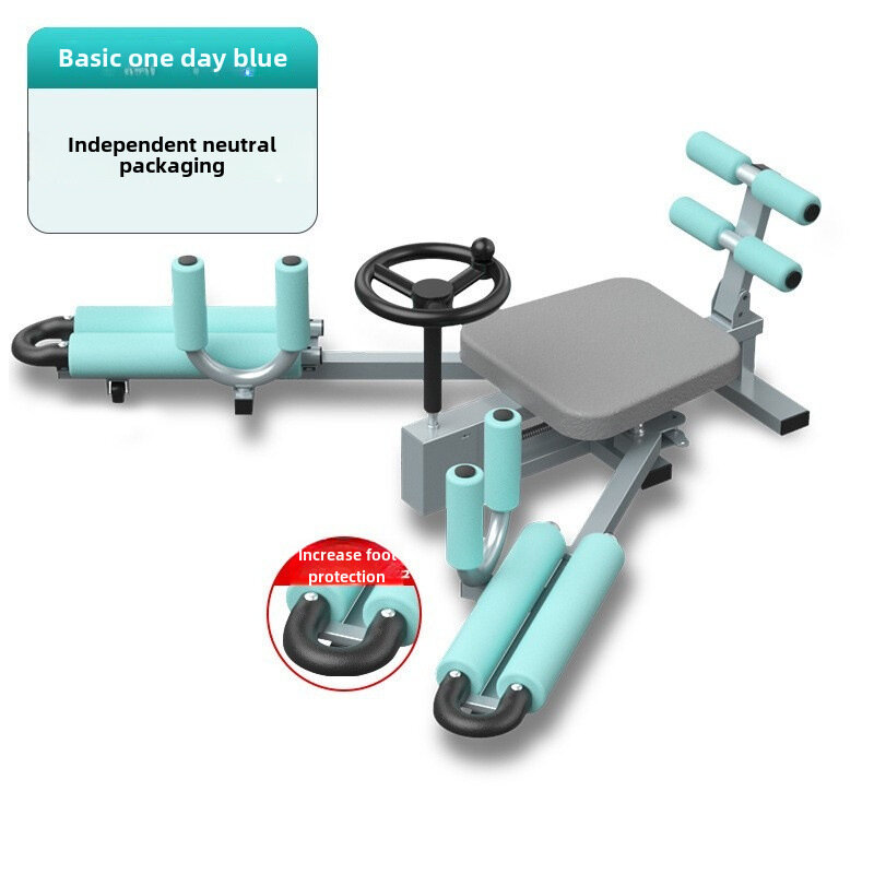 Тренажер для растяжки связок ног One-Word Horse Trainer для открытия таза йога артефакт для универсального растяжения раздельных ног горизонтального жиму ног (небесно-голубой One Word Horse Upgrade [Plus Foot Protection])