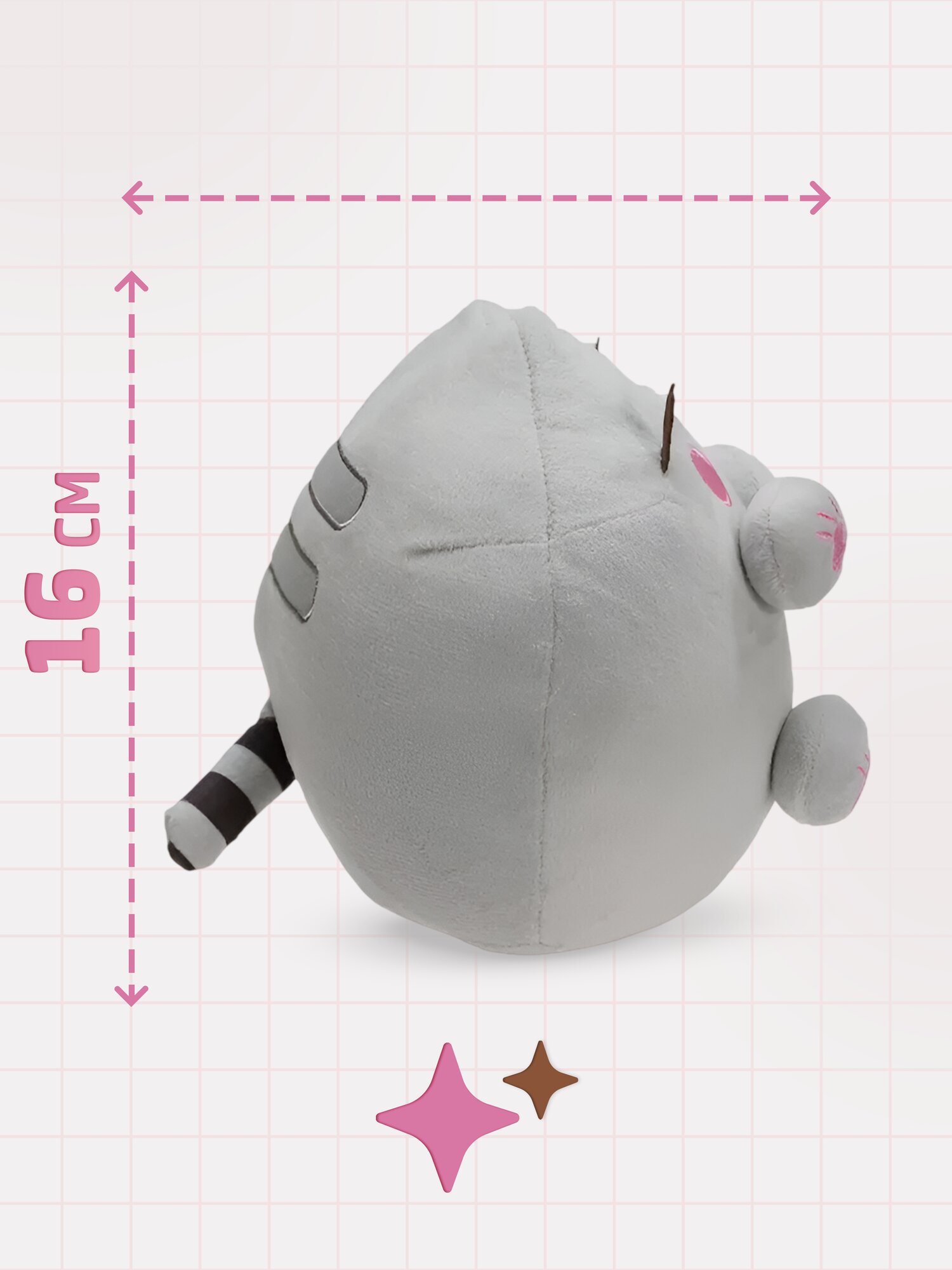 Мягкая игрушка Кот Пушин Милый с лапками (Pusheen Cat) 16 см