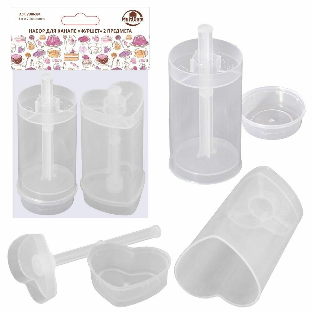 Набор для канапе Мультидом "Фуршет" 2 предмета, пластмасс, 11 см (VL80-394)
