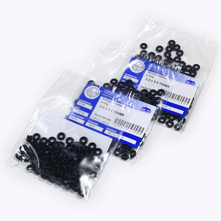 Кольца резиновые уплотнительные (O-ring) 3.3х2.4 70NBR (упаковка 100 шт. ±5%)