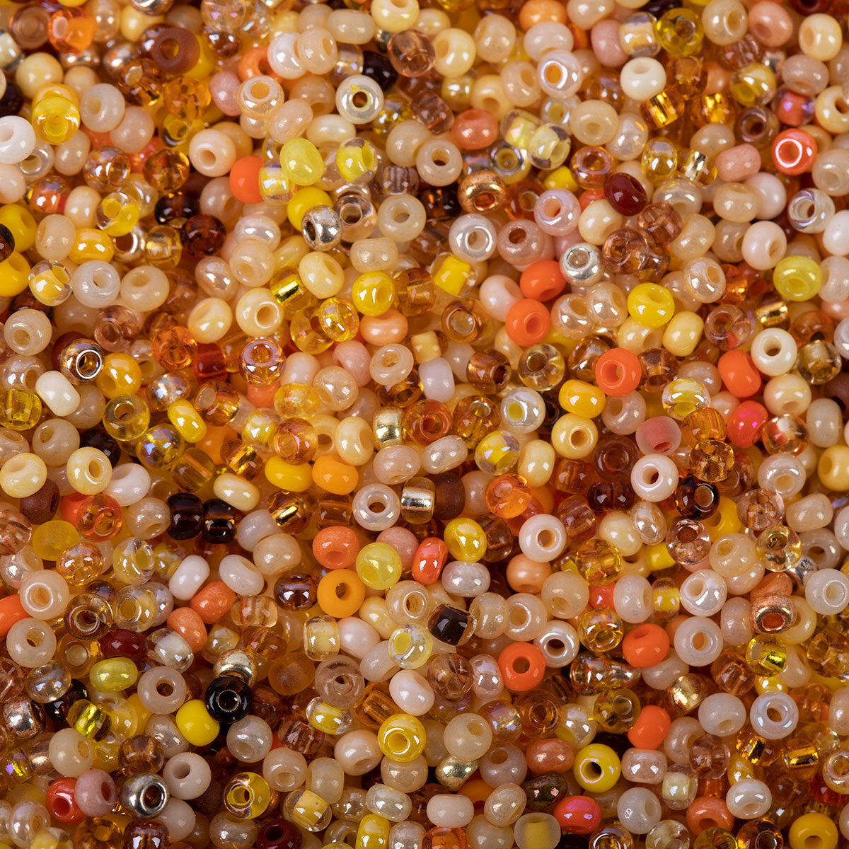Бисер Чехия ассорти 50 г №002 желтый микс