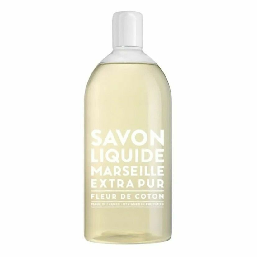 COMPAGNIE DE PROVENCE - Fleur De Coton / Cotton Flower Liquid Marseille Soap 1000 ml - жидкое мыло для тела и рук
