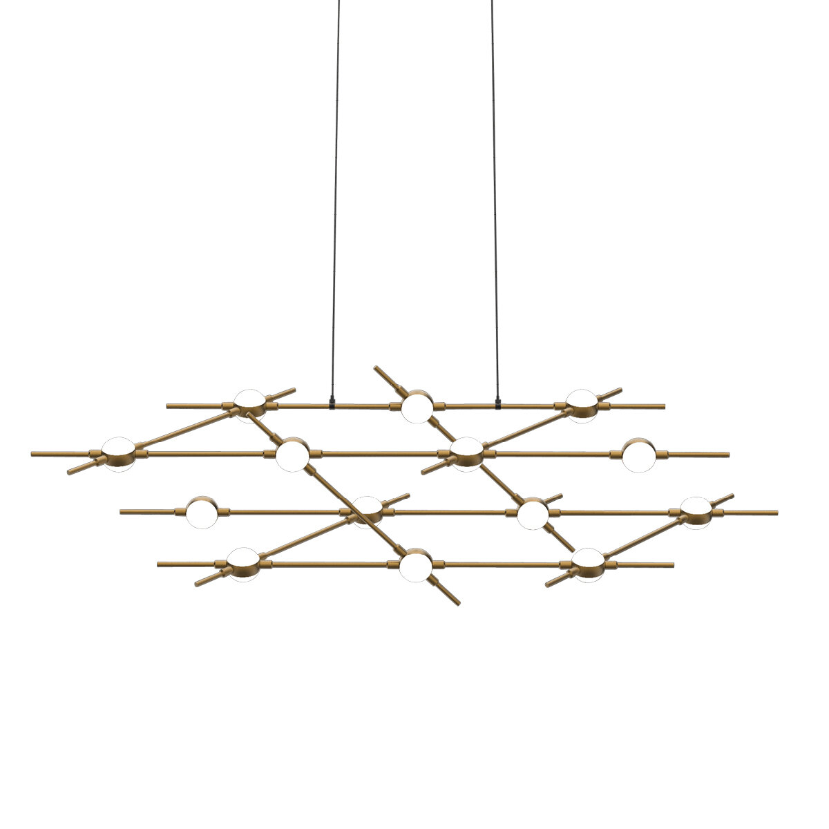 Люстра Delight Collection Molecular Molecular 14 black/gold MD18001067-14A black/gold, Золотой/Черный, LED, 14 x 2.4 Вт.