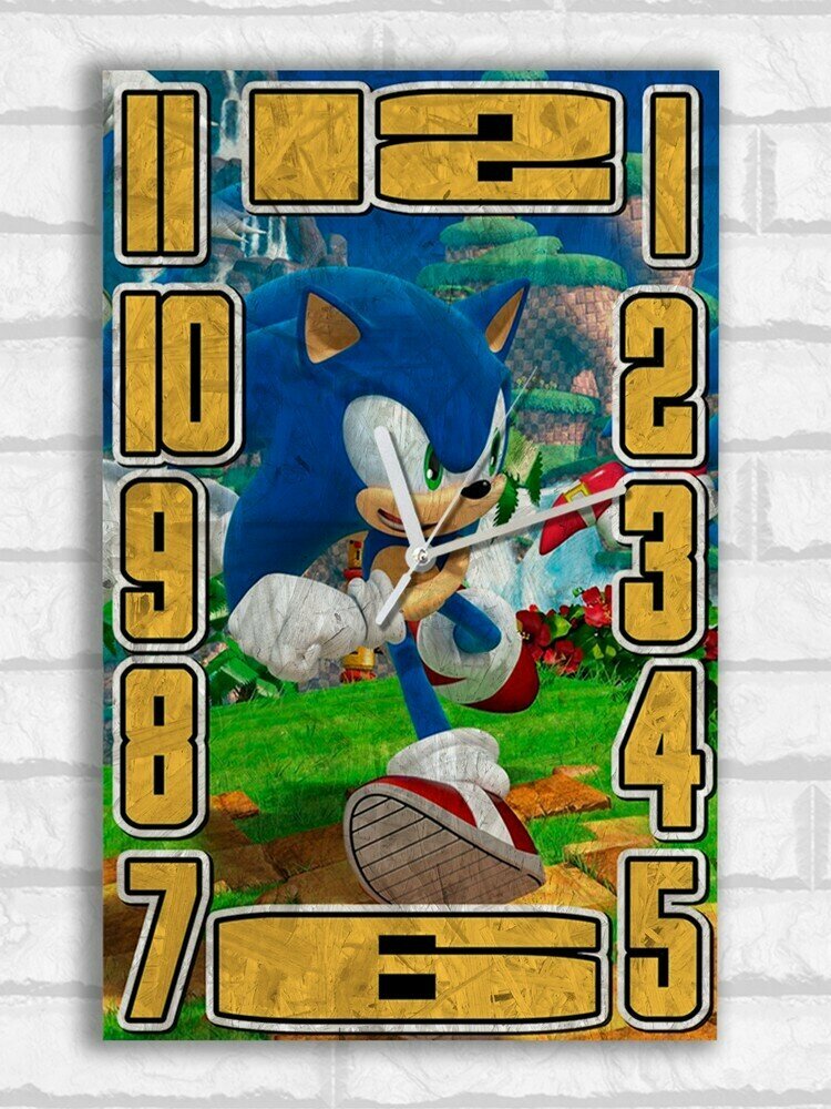 Настенные бесшумные часы ОСП, игра sonic generations - 595