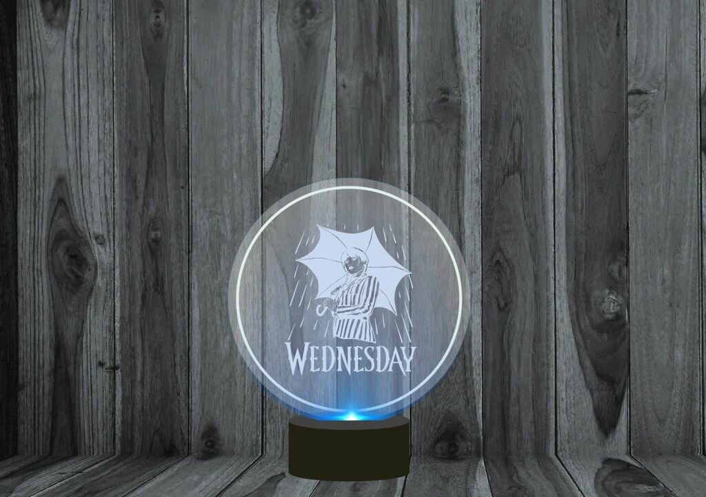 3D Светильник, ночник Уэнсдей, Wednesday №7