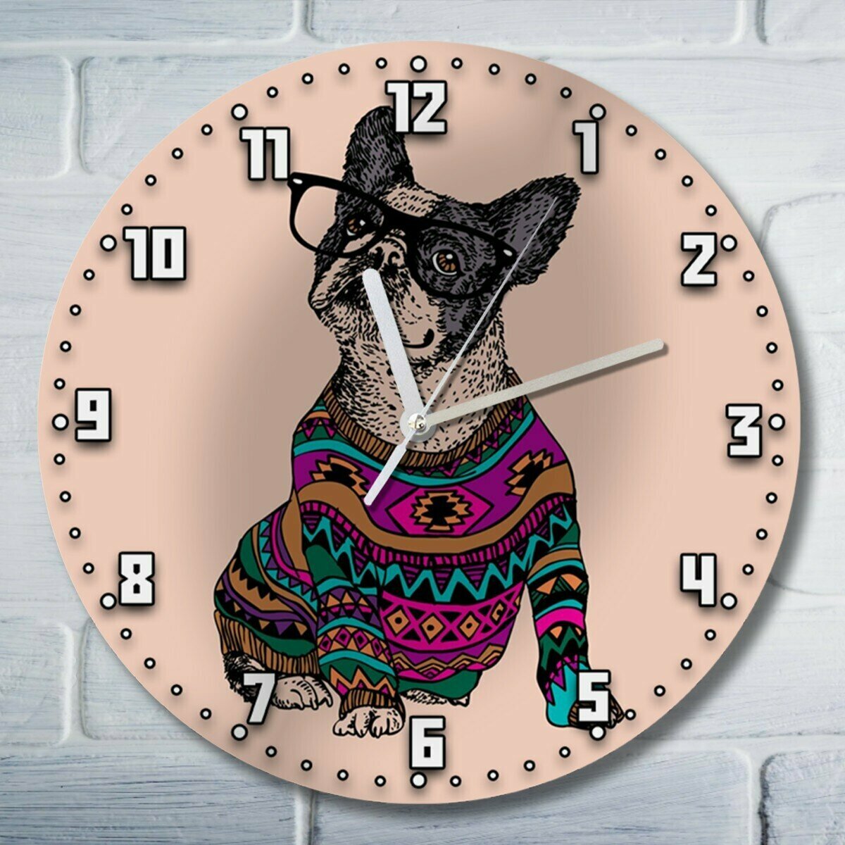 Настенные часы УФ с рисунком животные - 66