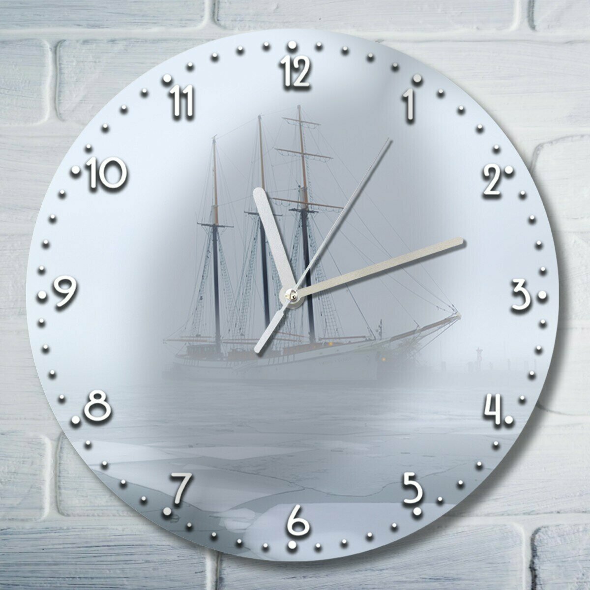 Настенные часы УФ с рисунком пейзаж - 2152