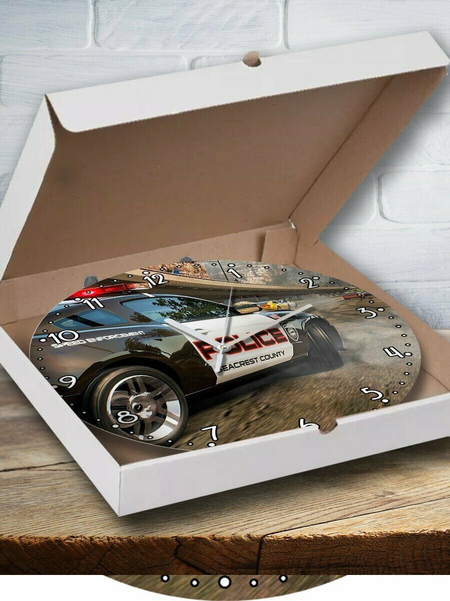 Настенные часы УФ с рисунком игры Need For Speed Hot Pursuit - 3475