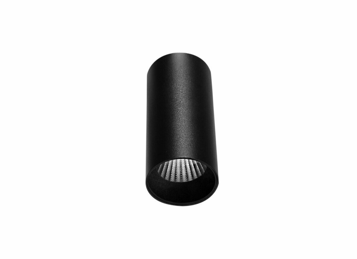 Donolux LED Rollo св-к накладной, 20Вт, D74хH180мм, 1843Лм, 38°, 4000К, IP20, Ra >90, черный RAL9005