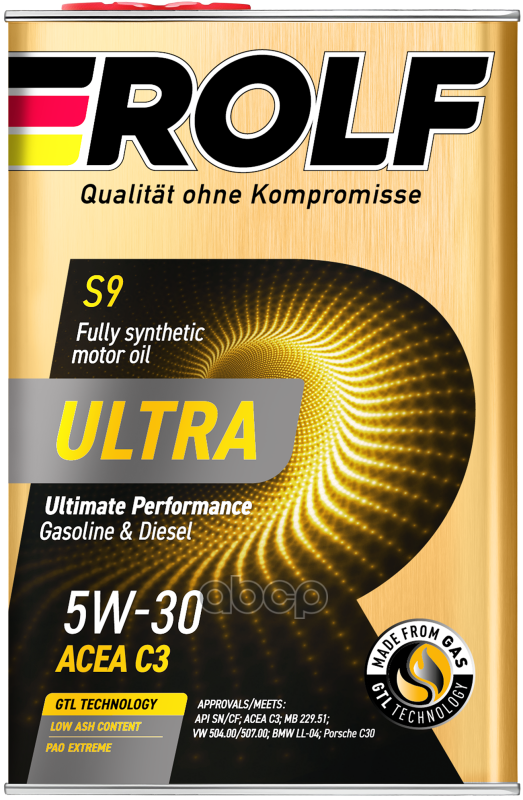 ROLF Rolf Ultra Sae 5W-30 Acea C3 Api Sn/Cf, 4Х4l