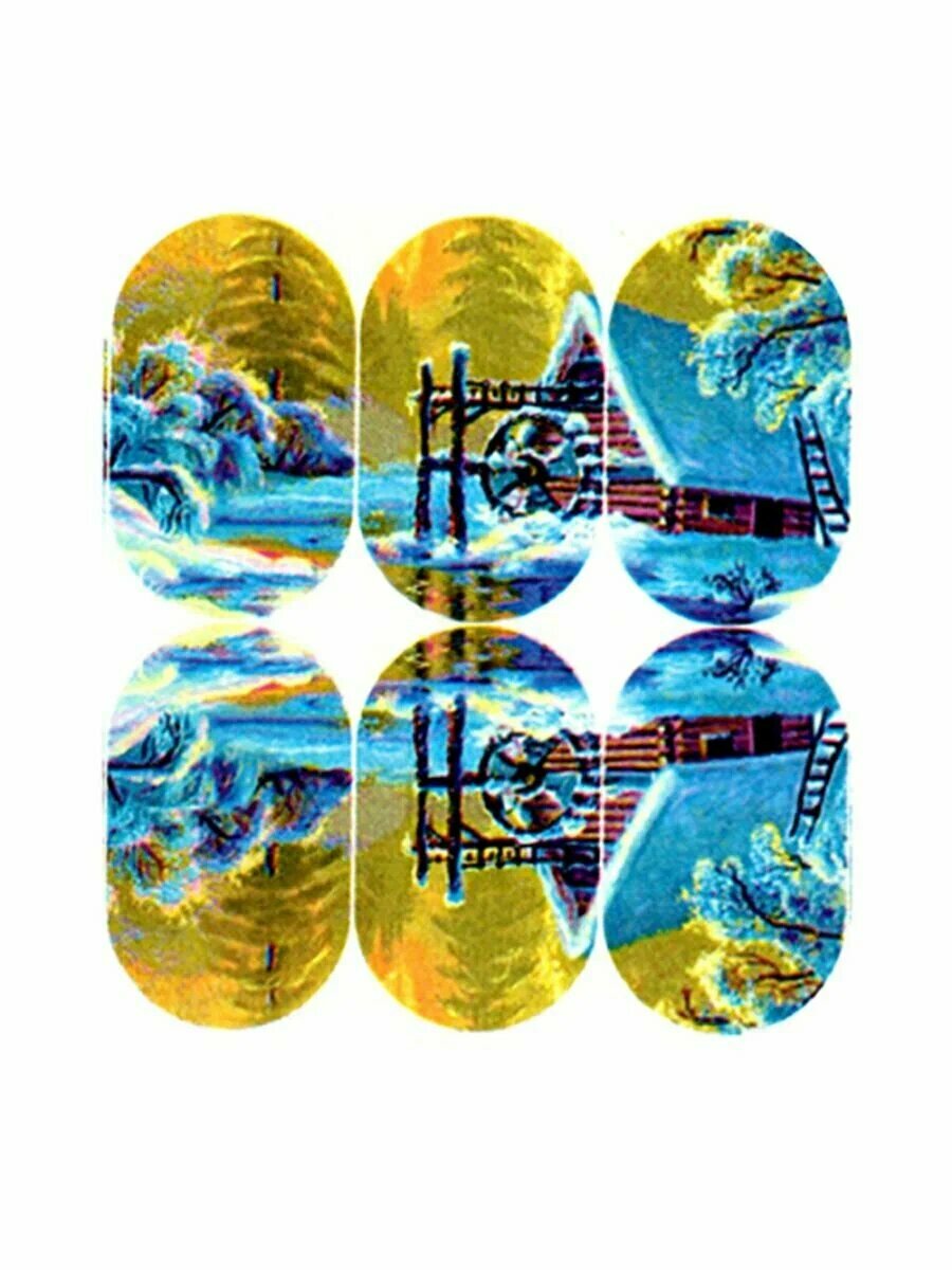 Наклейки переводные Новогодние пейзажи (09 НГ148), IRISK professional, Д265-17