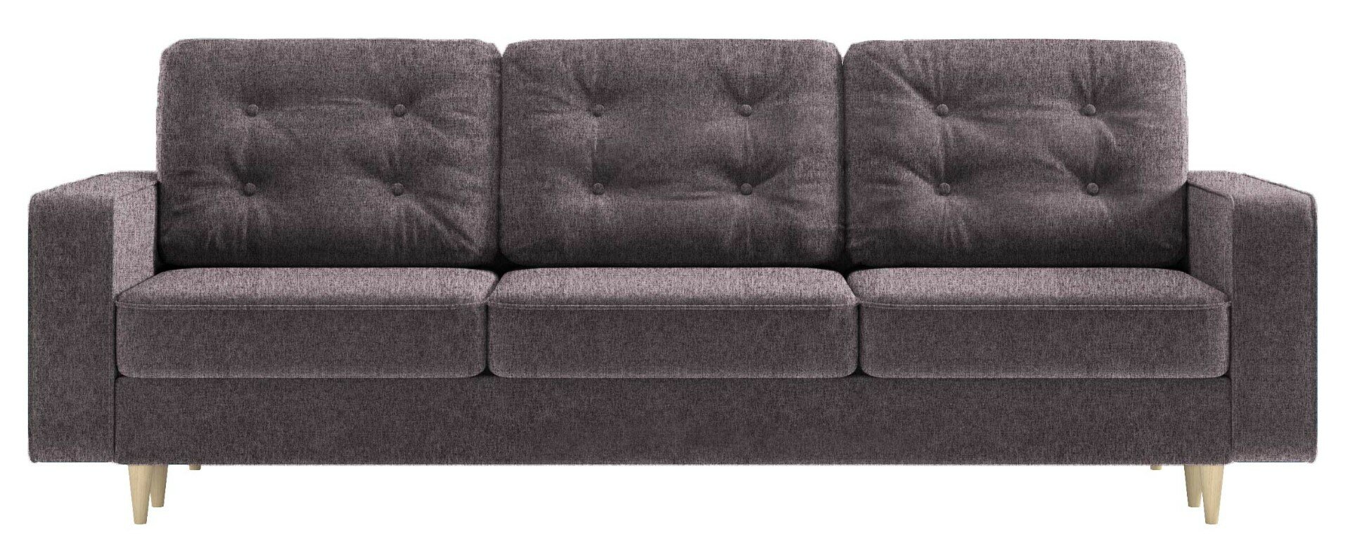 Диван трехместный Феличита, еврокнижка, в цвете серый (Bingo-23)