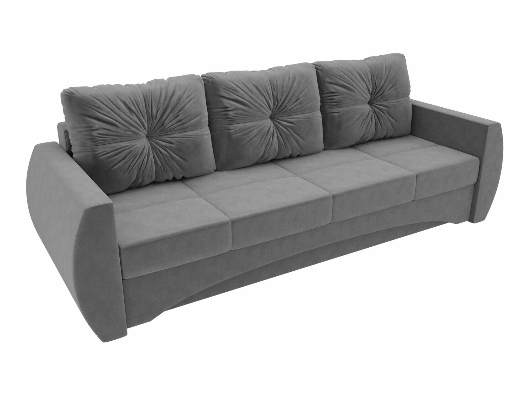 Artum Прямой диван Сатурн флок серый