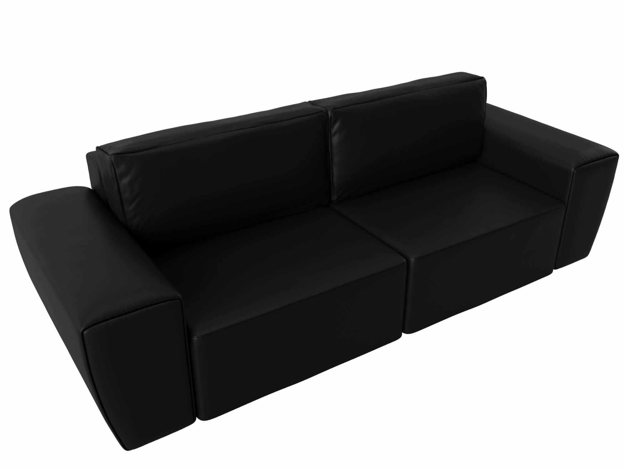 Artum Прямой диван Беккер экокожа черный