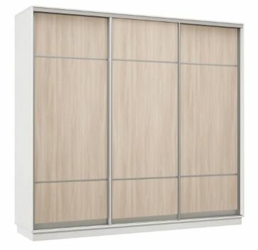 Шкаф купе, для одежды Фортуна 3, МФ-Купе, 200х60х220, цвет белый/ясень шимо светлый