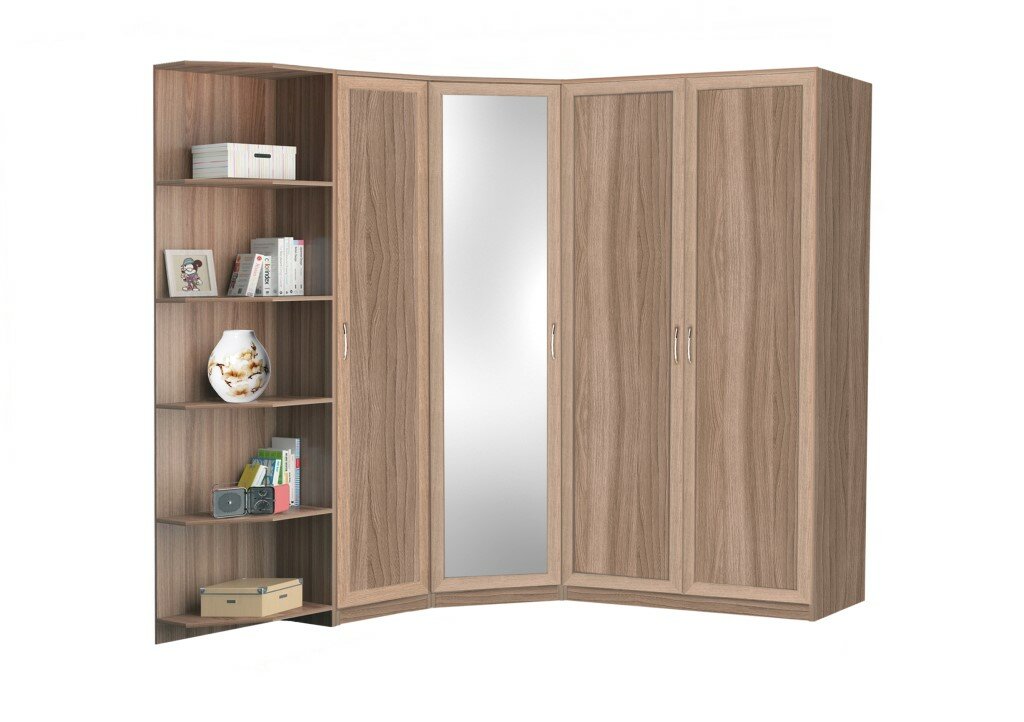 Шкаф угловой Меркурий-2 для одежды четырехдверный 160*220*53