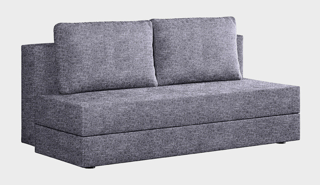 Диван раскладной Аура 1, механизм еврокнижка, в цвете серый (Бинго 15)