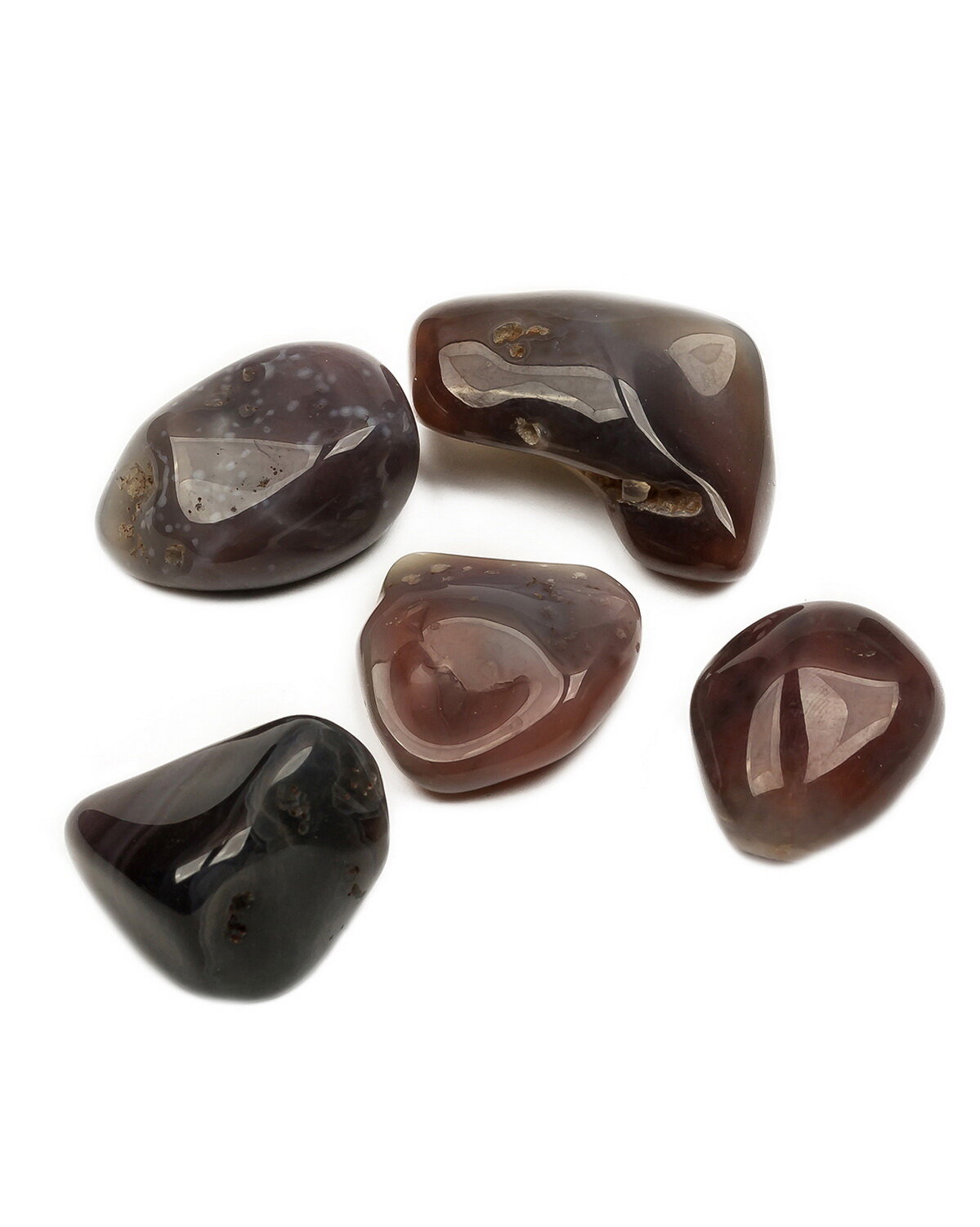 Камень Агат Мозамбик XXL, 5 шт. , натуральный минерал в коллекцию.