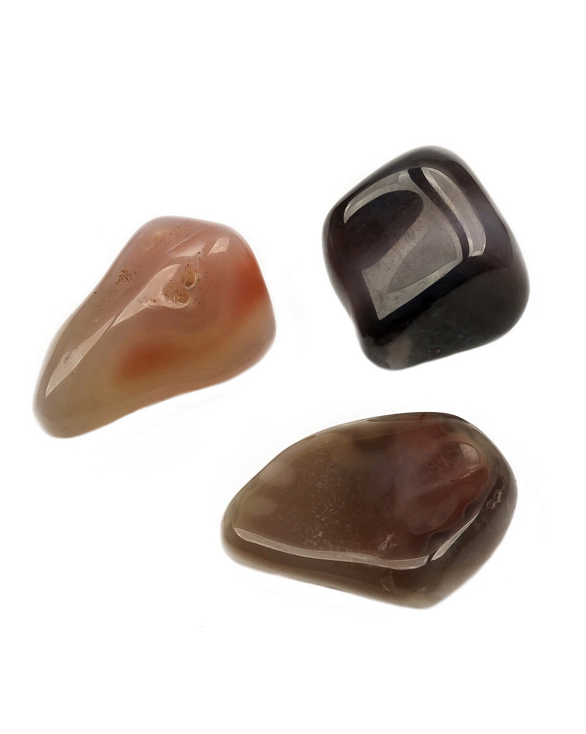 Камень Агат Мозамбик XXL, 3 шт. , натуральный минерал в коллекцию.