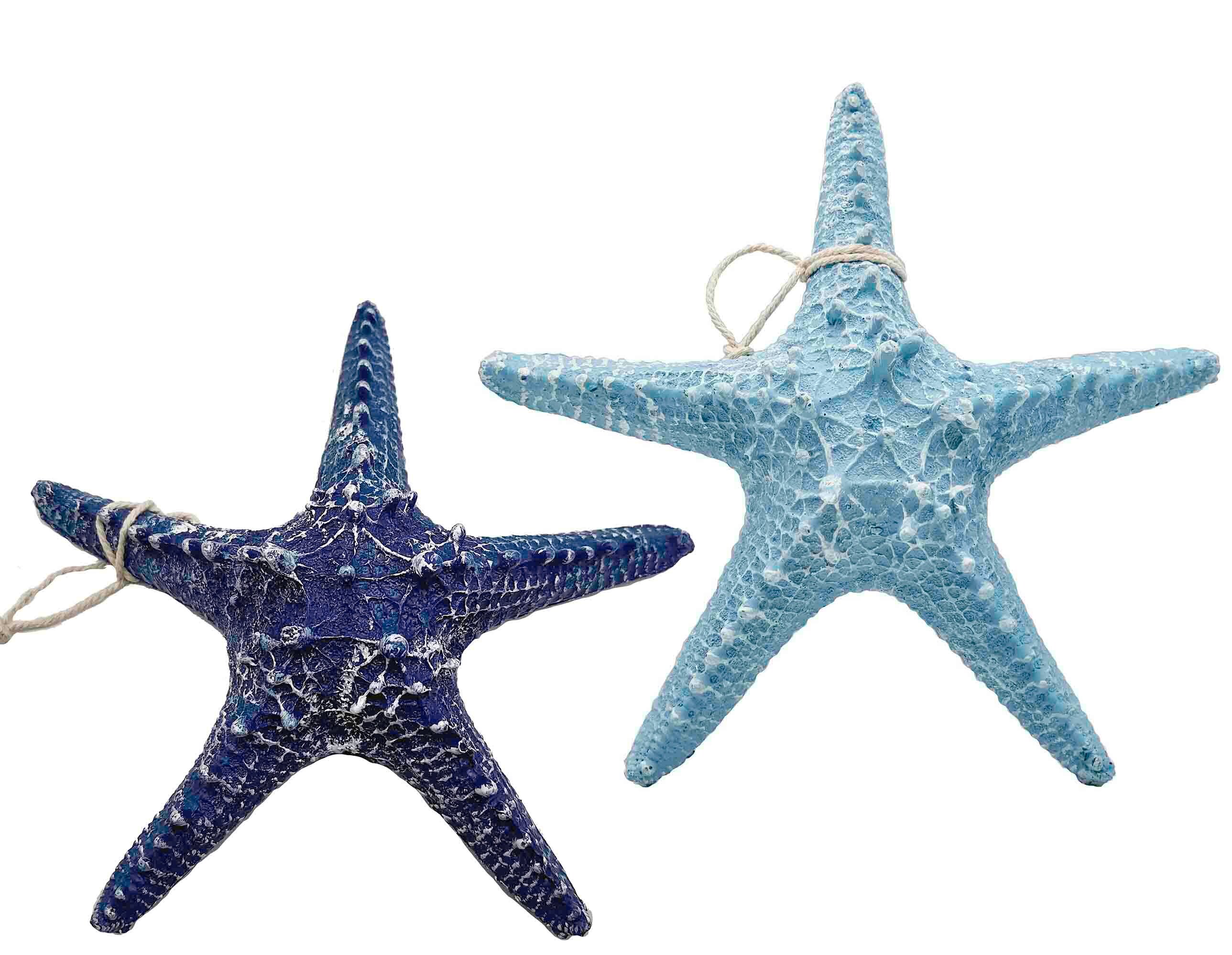 Декоративная Морская звезда 22x22x5 см (комплект 2шт) синяя голубая