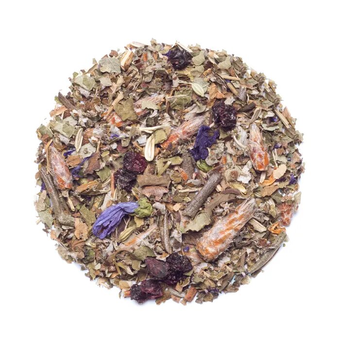 Травяной чай "Малая Медведица", малина, фенхель, саган-дайля, сосновые почки, мальва, земляника, кора дуба, ортосифон, барбарис 500 гр.