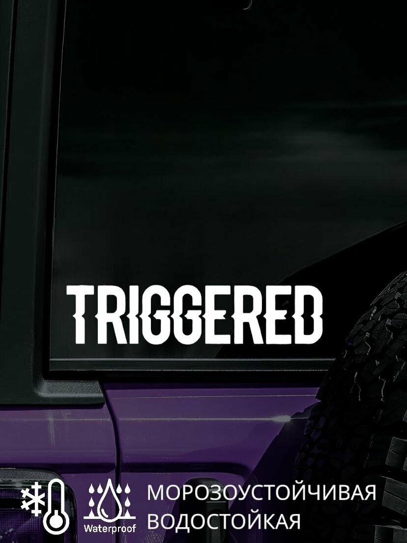 Наклейка на авто вырезанная TREGGERED 30Х8 см