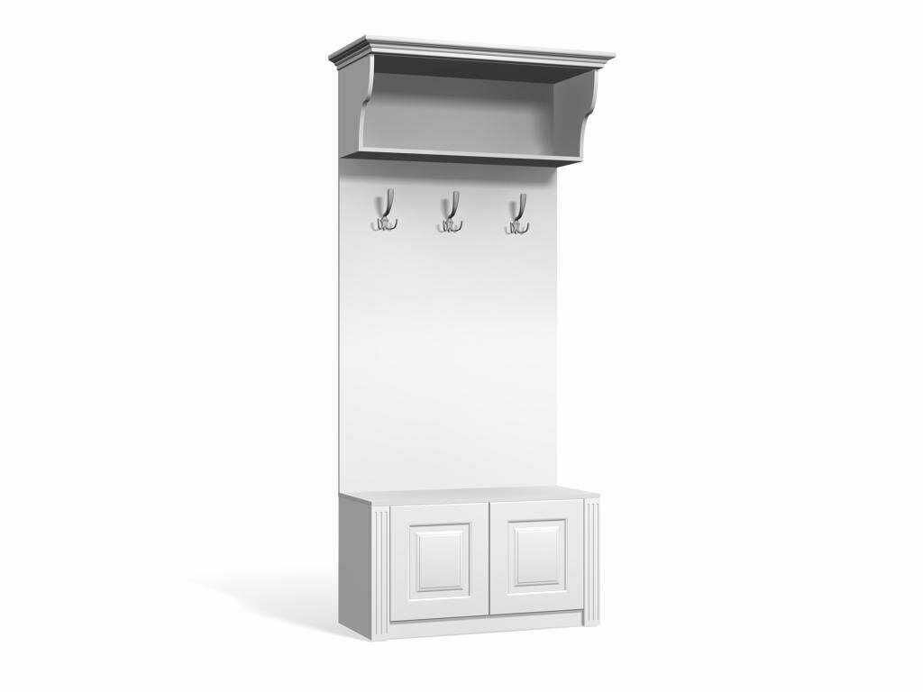 Мини-прихожая Классика-10 МДФ Белый для одежды 80*220*40