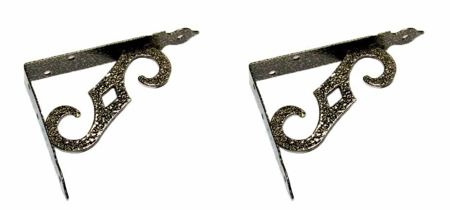 Кронштейн для крепления козырьков/навесов декоративный ноэз КД-150-120-S старая бронза (комплект 2 штуки)