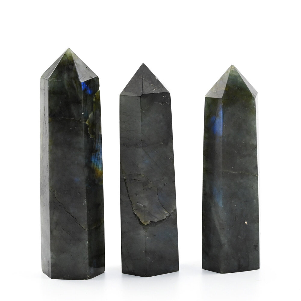 Кристалл из лабрадора "Карандаш" 27*22*100мм, 110-119г .